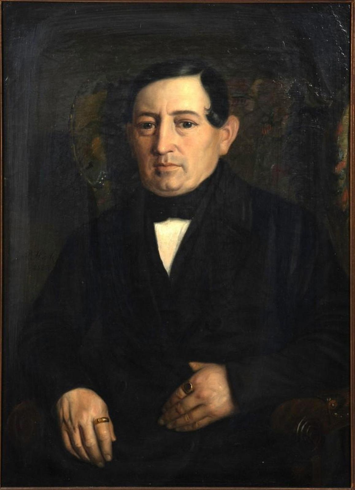 Friedrich Karl Hosch | Portrait of a gentleman (1852) | MutualArt