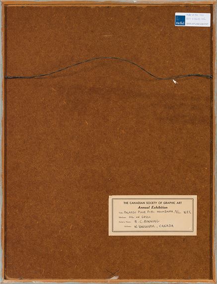 Bertram Charles Binning | Palazzo Pixie Pitti Della Emma | MutualArt