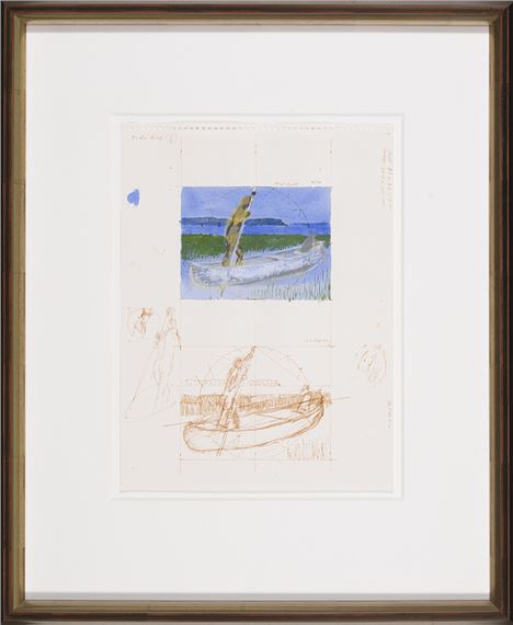 Alex Colville | Study for Woman, Dog and Canoe | MutualArt