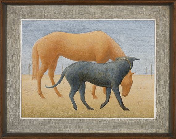 Alex Colville | Dog and Horse (1953) | MutualArt