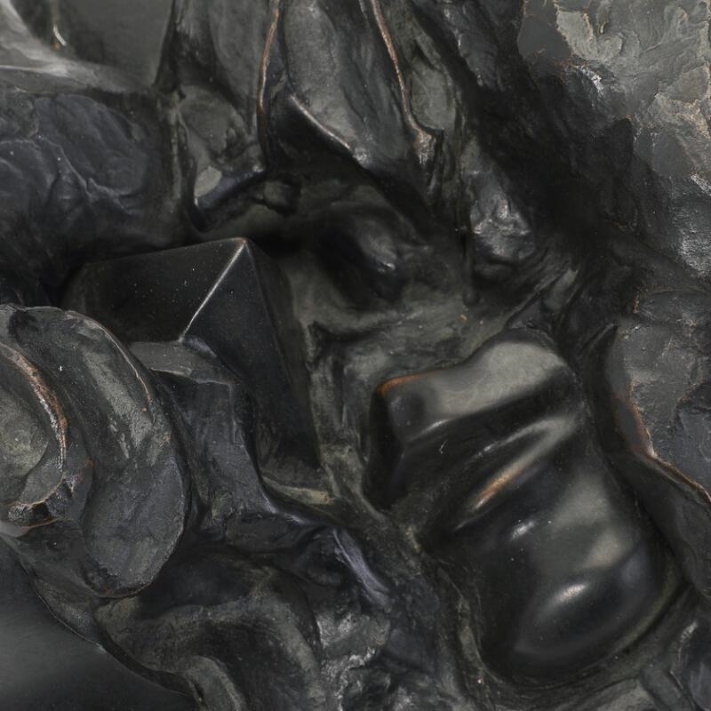 Jens-Flemming Sorensen | Sphere with mouth and pyramid (1957) | MutualArt