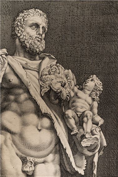 Goltzius Hendrick | Hercules and his Son Telephos (1592) | MutualArt