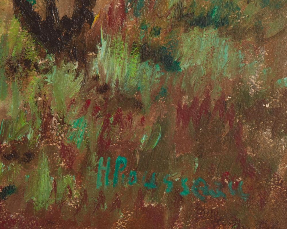 Helen Rousseau | Cows in a barnyard | MutualArt