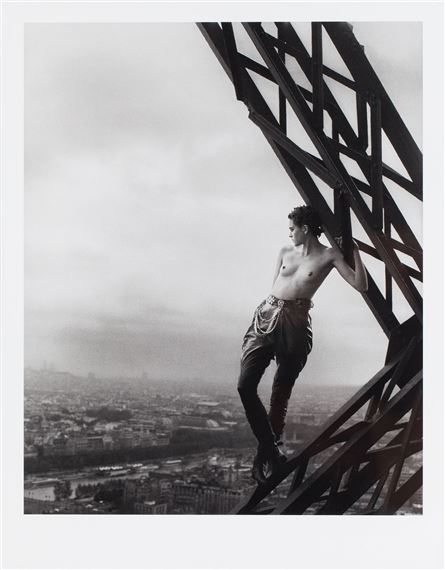 Peter Lindbergh | Mathilde on the Eiffel Tower (hommage à Marc Riboud ...