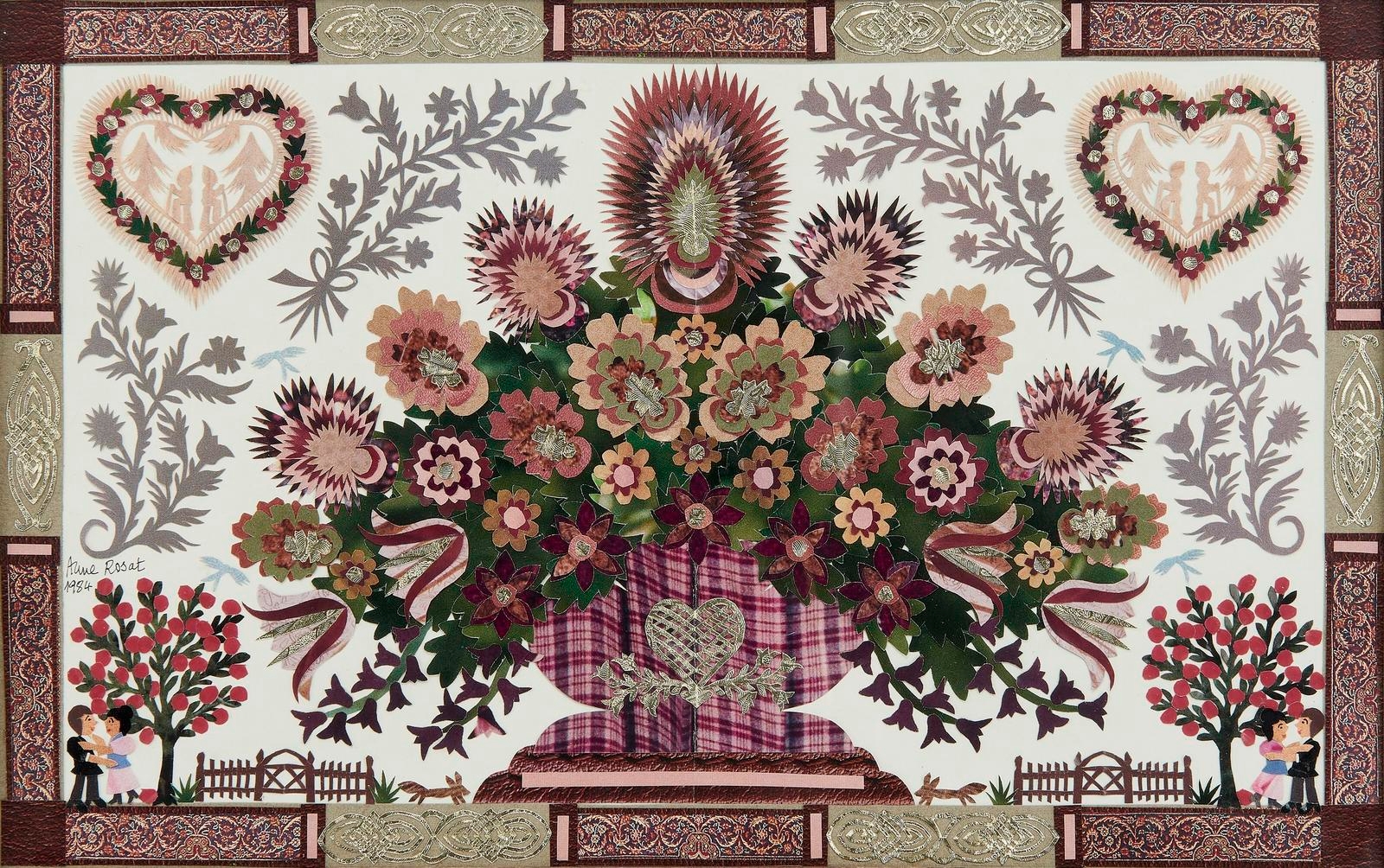 Anne Rosat | Motif d'un bouquet de fleurs (1984) | MutualArt