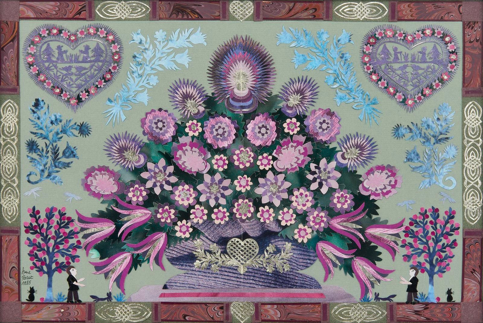 Anne Rosat | Motif d'un bouquet de fleurs (1985) | MutualArt