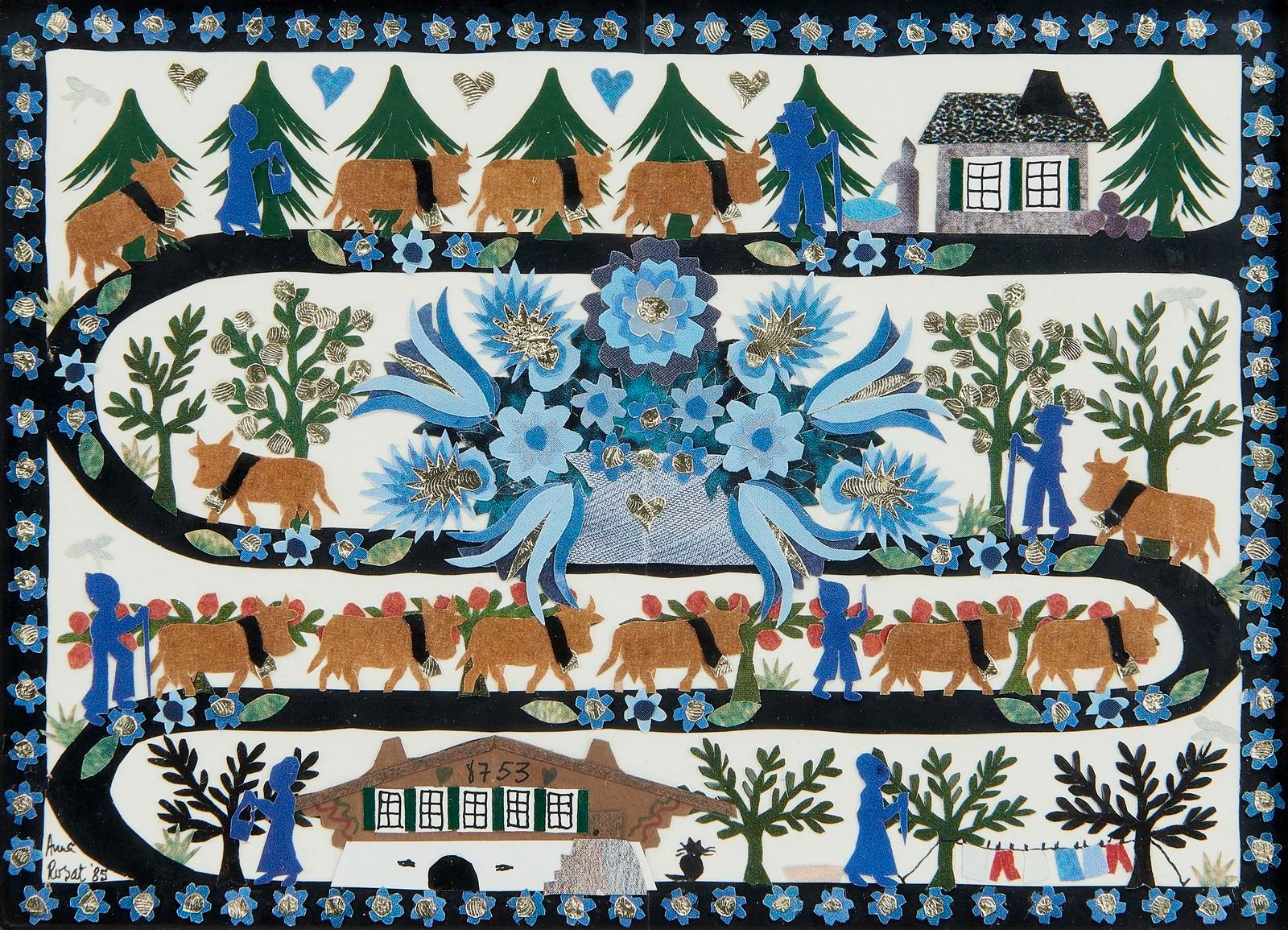 Anne Rosat | Motif d'une montée à l'alpage (1985) | MutualArt