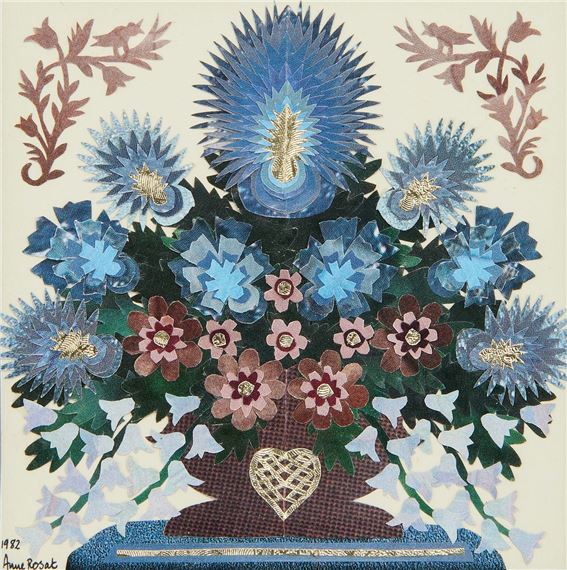 Anne Rosat | Motif d'un bouquet de fleurs (1982) | MutualArt