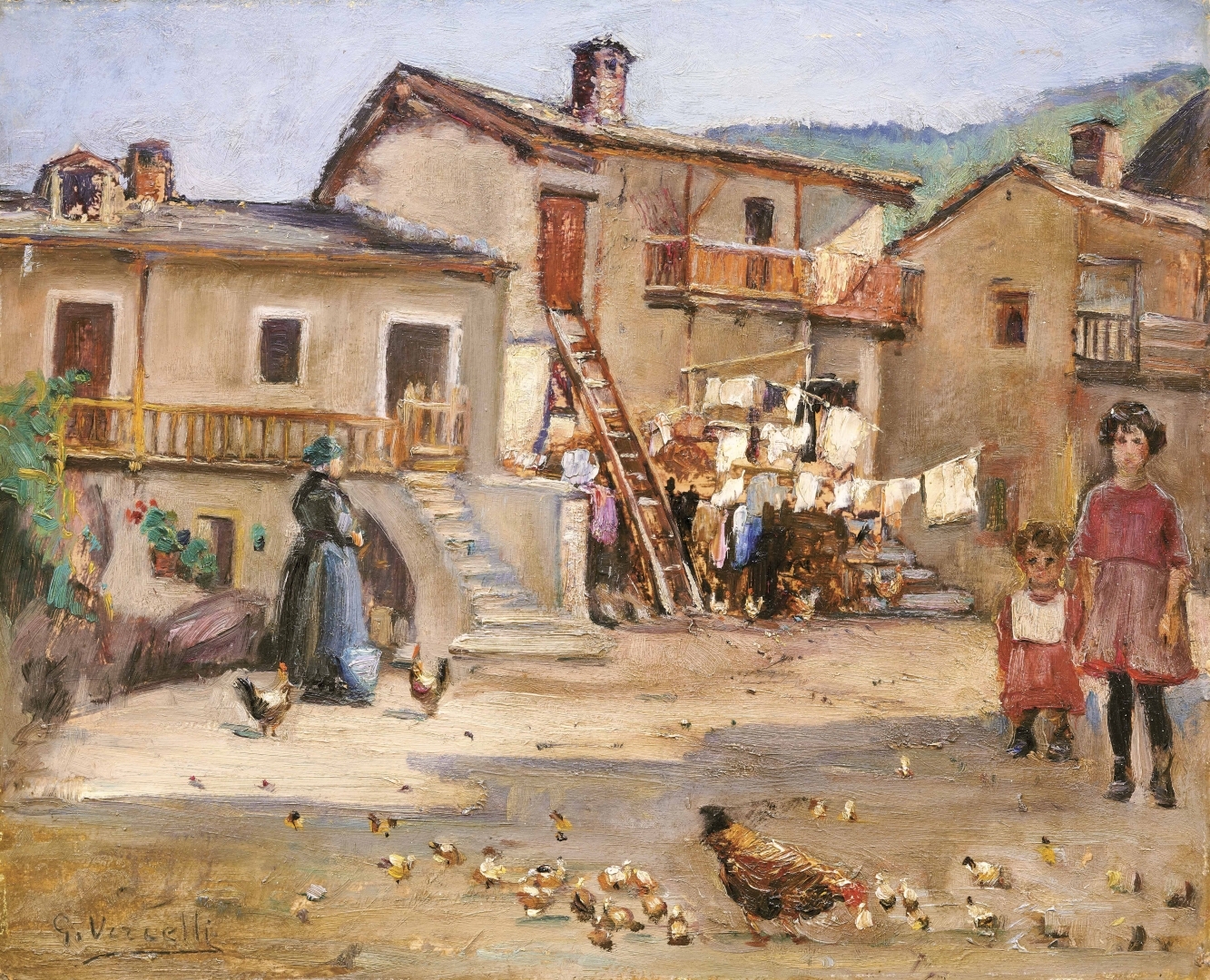 Giulio Romano Vercelli | Cortile rustico | MutualArt