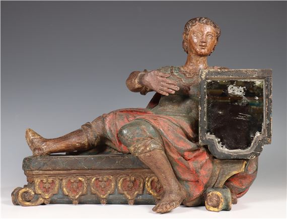 Italian School, 19th Century | Sculpture of a reclining Roman man ...