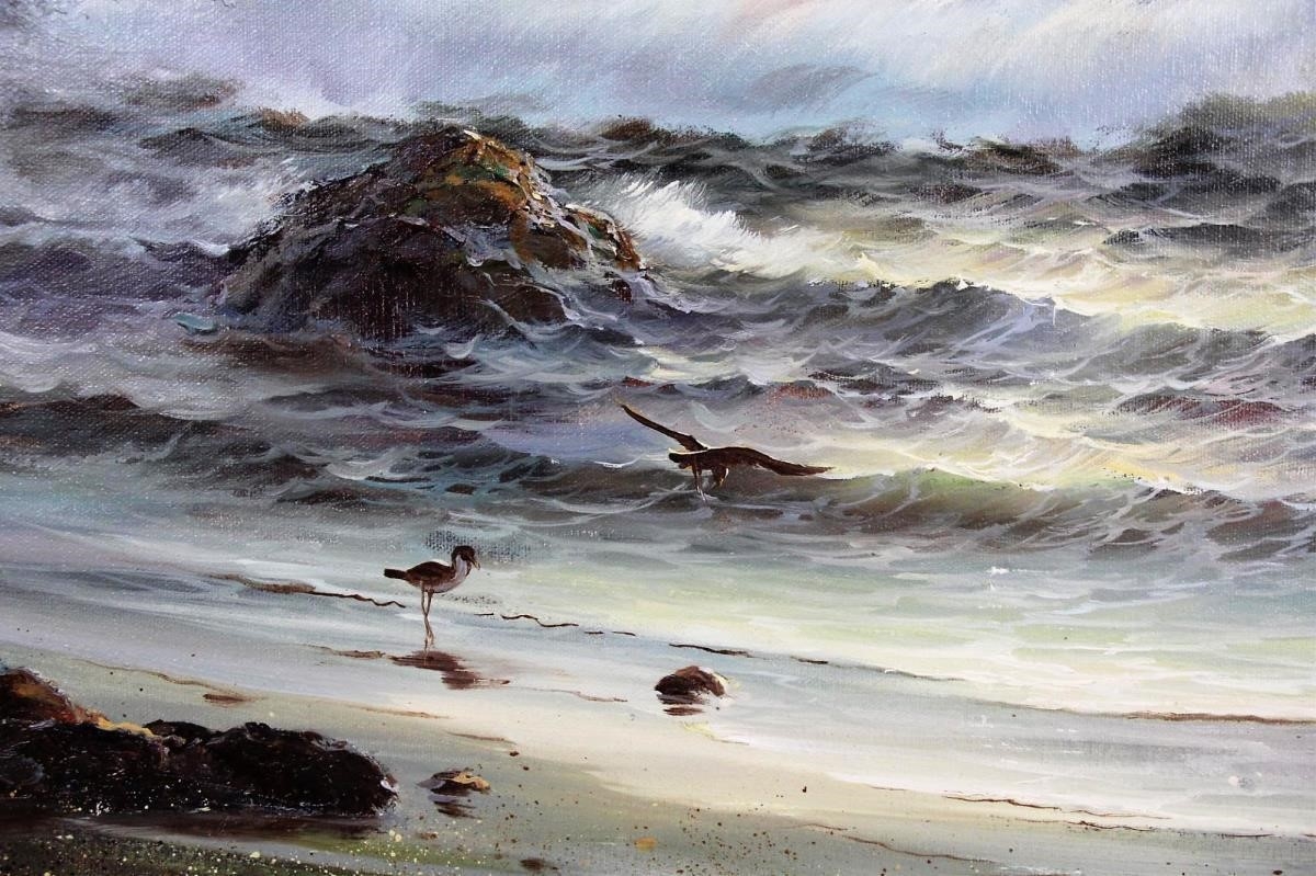 Bob Sanders | Sailing Vessels Under a Cloud-filled Sky | MutualArt