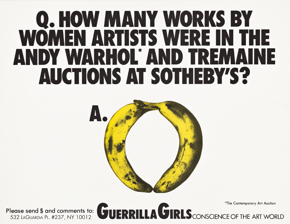 Guerrilla Girls | [ART & POLITICAL GRAPHICS.] Group of 7 posters ...