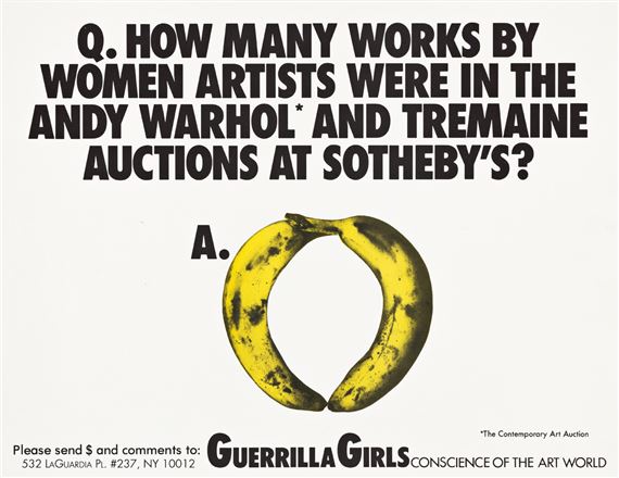 Guerrilla Girls | [ART & POLITICAL GRAPHICS.] Group of 7 posters ...