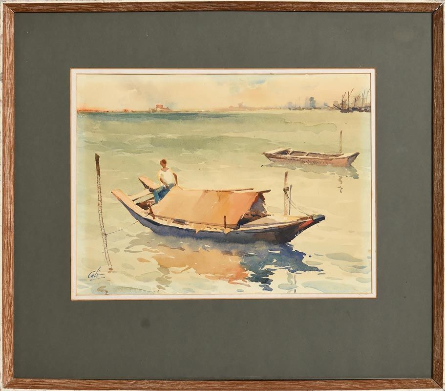 Lim Cheng Hoe | Boats in a Harbour | MutualArt