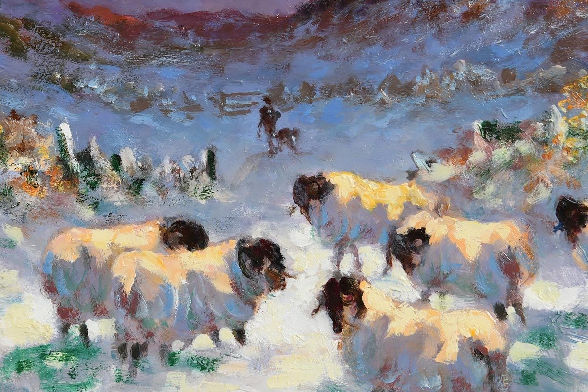 William Cunningham | Sheep in Winter | MutualArt