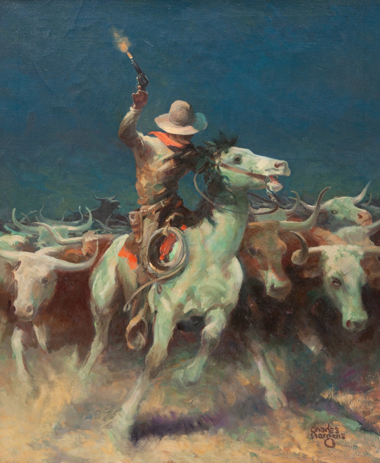 Western Shootout Painting