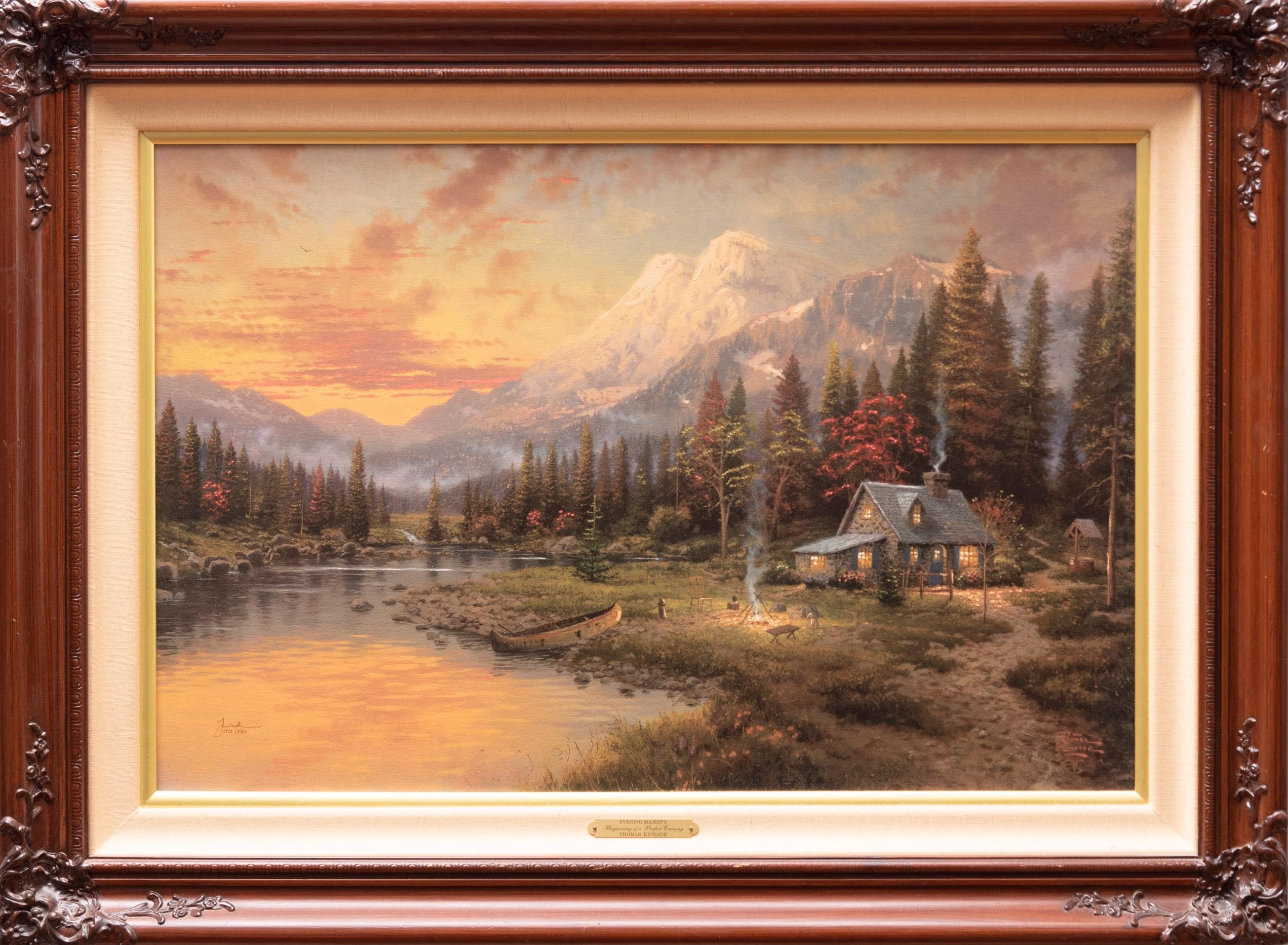 Thomas Kinkade | Mountain Cabin | MutualArt