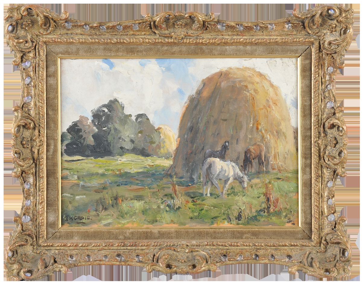 James Humbert Craig | YOUNG HORSES GRAZING | MutualArt