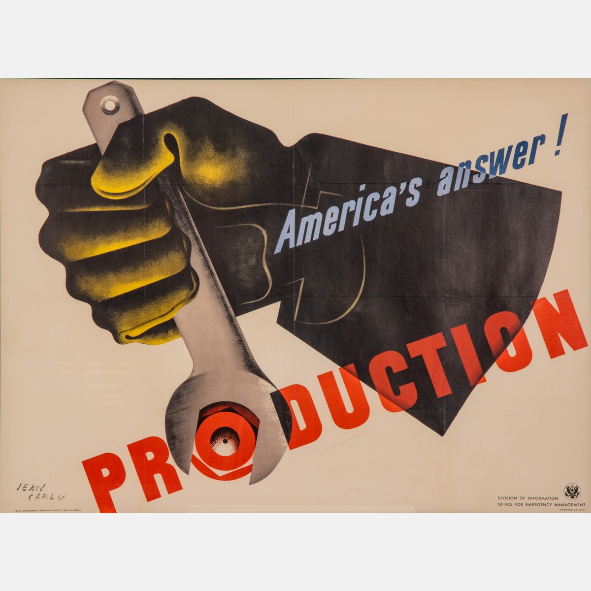 Jean Carlu | America's Answer - Production (1942) | MutualArt