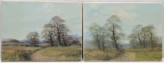 John Caesar Smith | Rural Trees with a Church Spire in the Distance ...