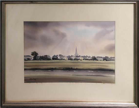 Paul Purday | Landscapes with oast houses and village | MutualArt