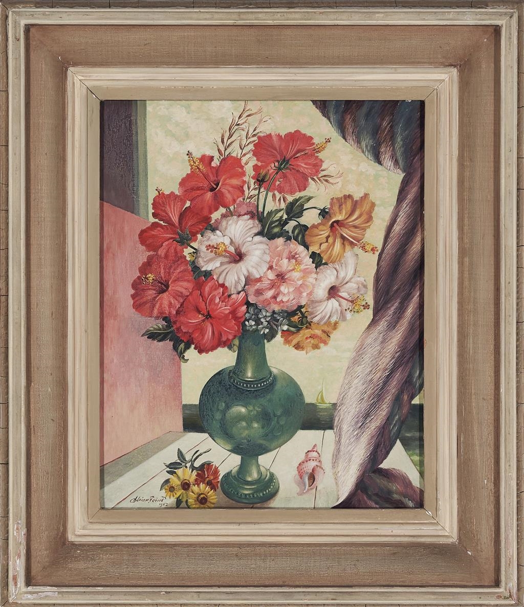 Adrian George Feint | Hibiscus in Pewter (1952) | MutualArt