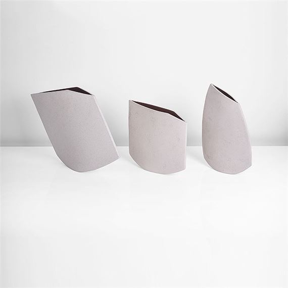 Val Barry | Three Flattened Vase Forms (Circa 1980) | MutualArt