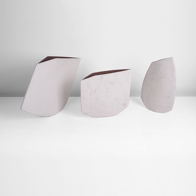 Val Barry | Three Flattened Vase Forms (Circa 1980) | MutualArt