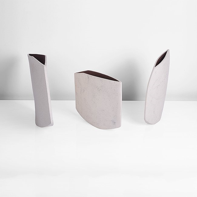 Val Barry | Three Flattened Vase Forms (Circa 1980) | MutualArt