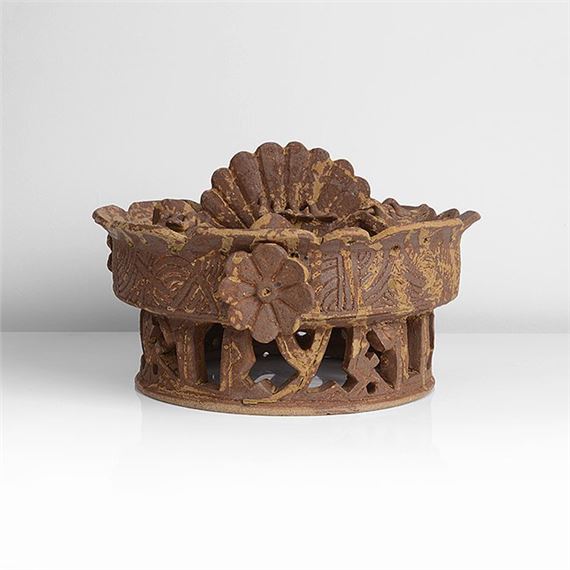 Ian Godfrey | Large Pedestal Bowl with Village | MutualArt