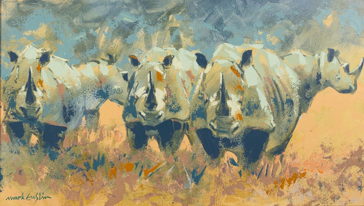 Mark Enslin | Rhinos | MutualArt