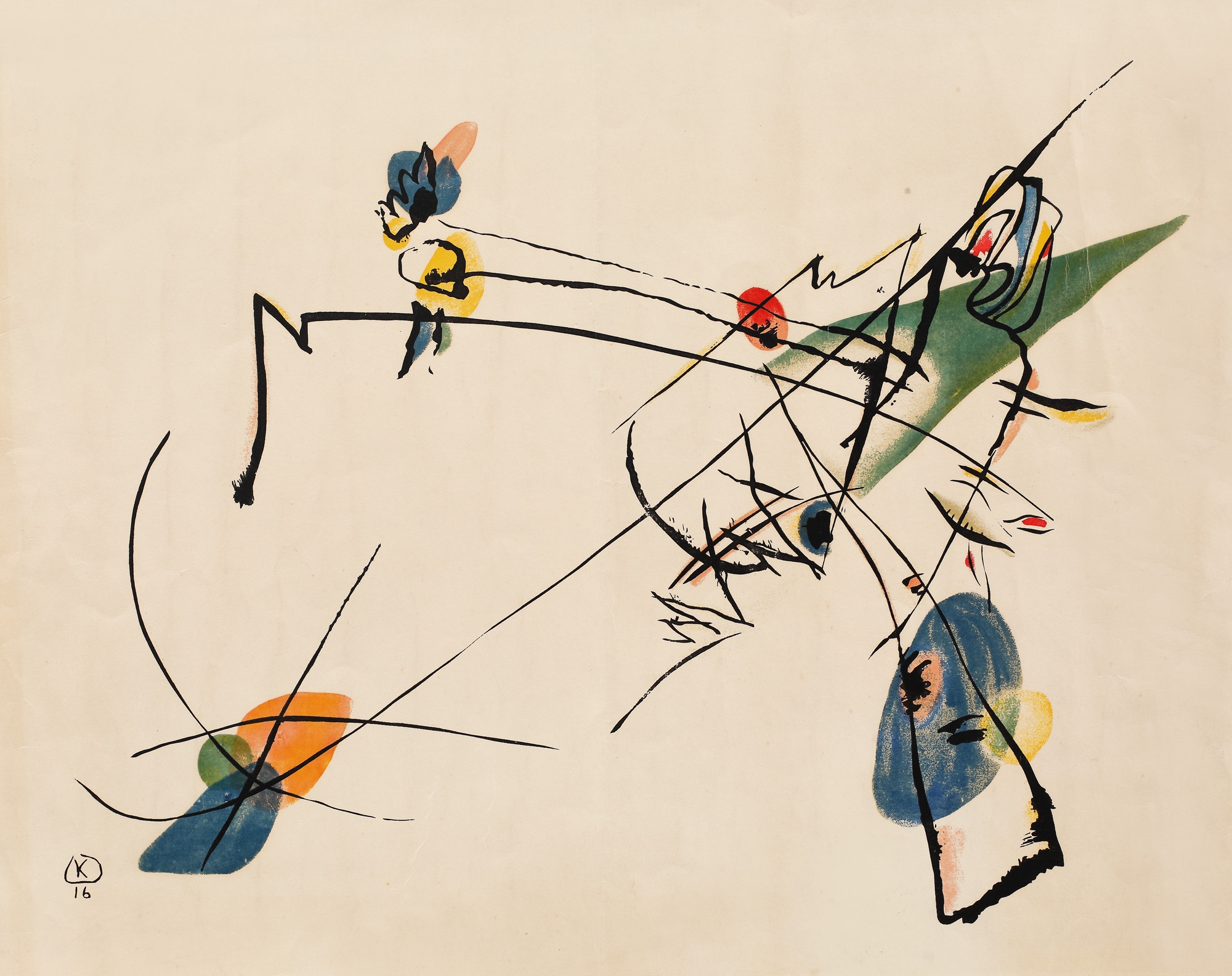 Wassily Kandinsky | Simple Watercolour (1916) | MutualArt