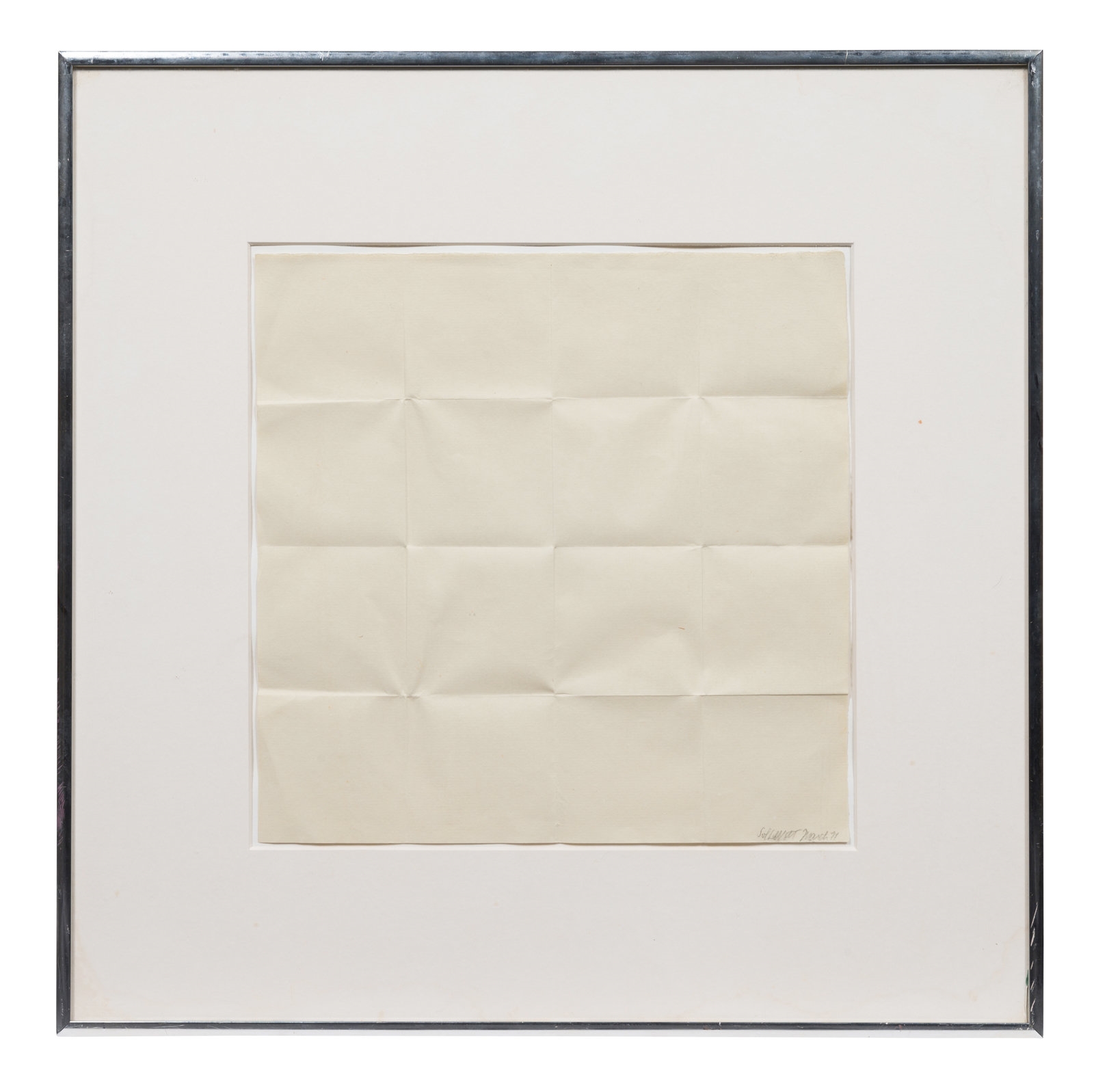 Sol LeWitt | Fold Piece, Sixteen Squares (1972) | MutualArt