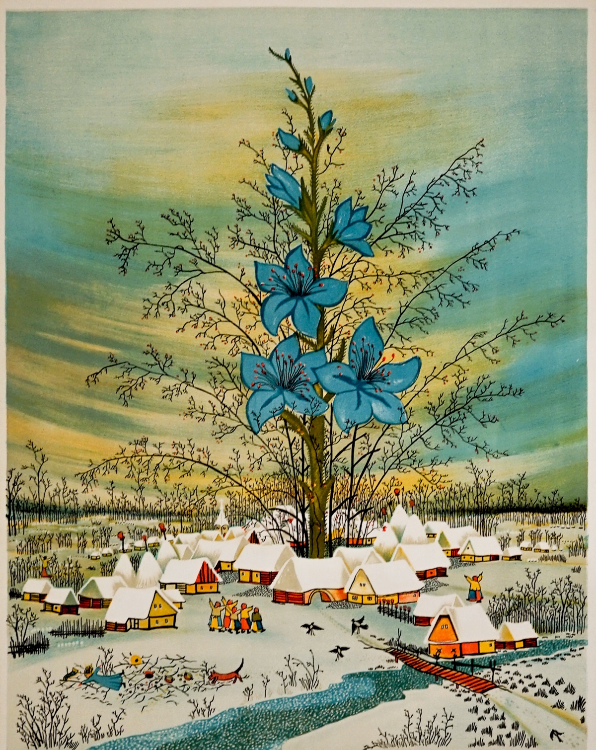 Ivan Lacković Croata | Village with Blue Flower | MutualArt