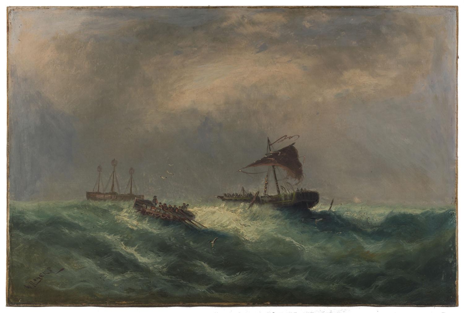 William P. Rogers | The Gale - Lifeboat to the Rescue (Circa 1870 ...