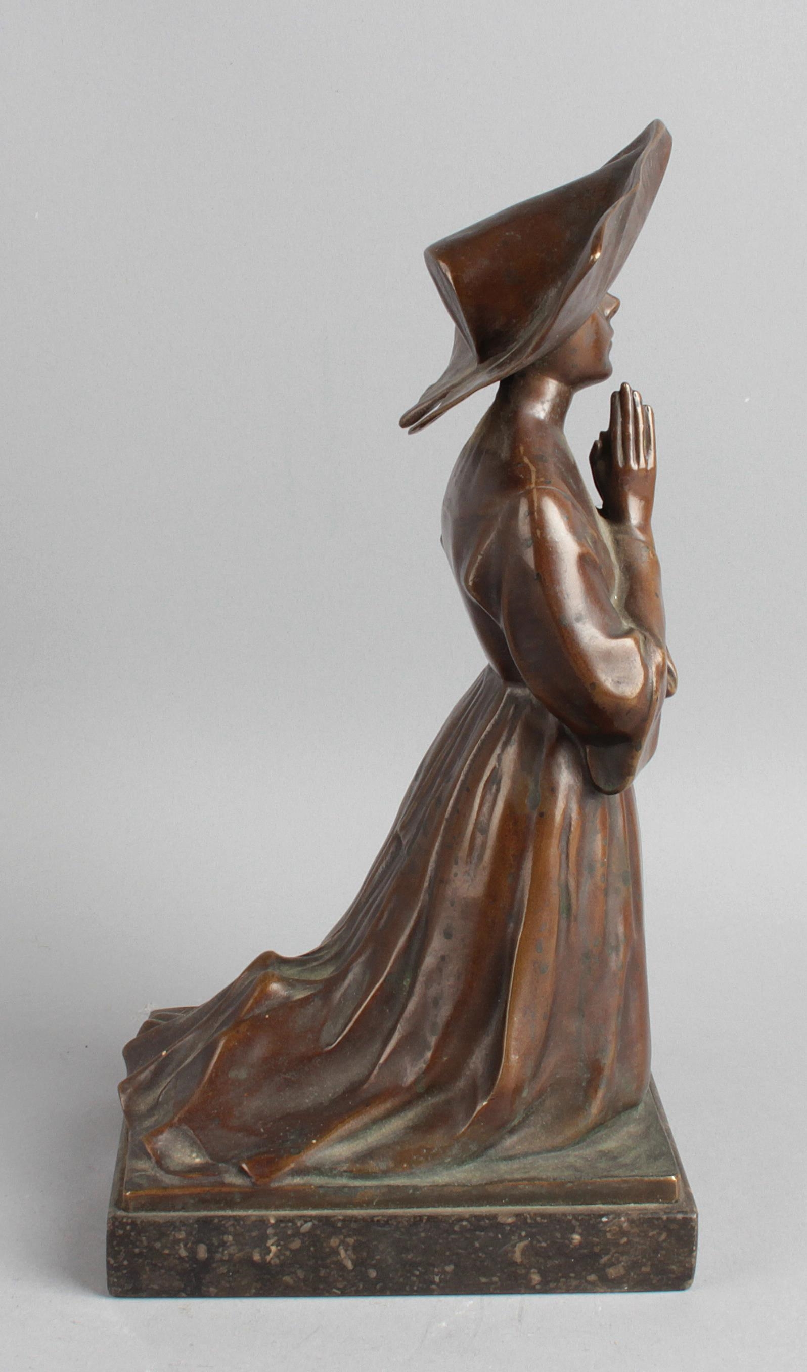 Adolf Pohl | kniende Nonne im Gebet | MutualArt