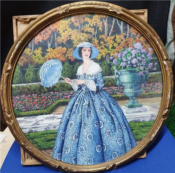 Georges Roux | Last beautiful days; Garden with a basin | MutualArt