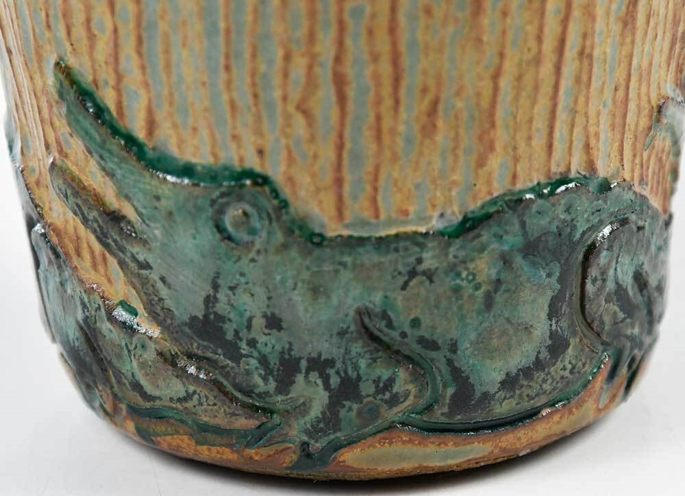 Martin Cushman | Three M. Cushman Florida Faience Pottery Vases | MutualArt