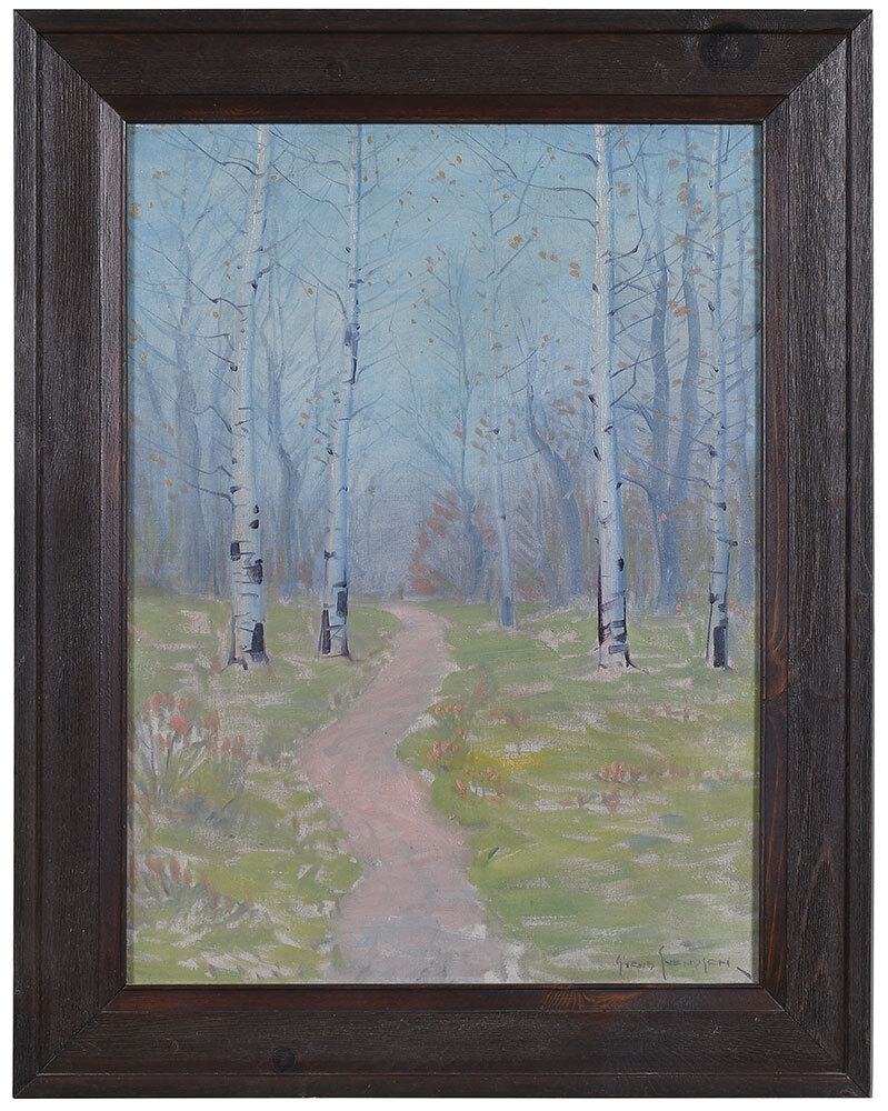 Svend Rasmussen Svendsen | Birch Trees in a Snowy Landscape | MutualArt