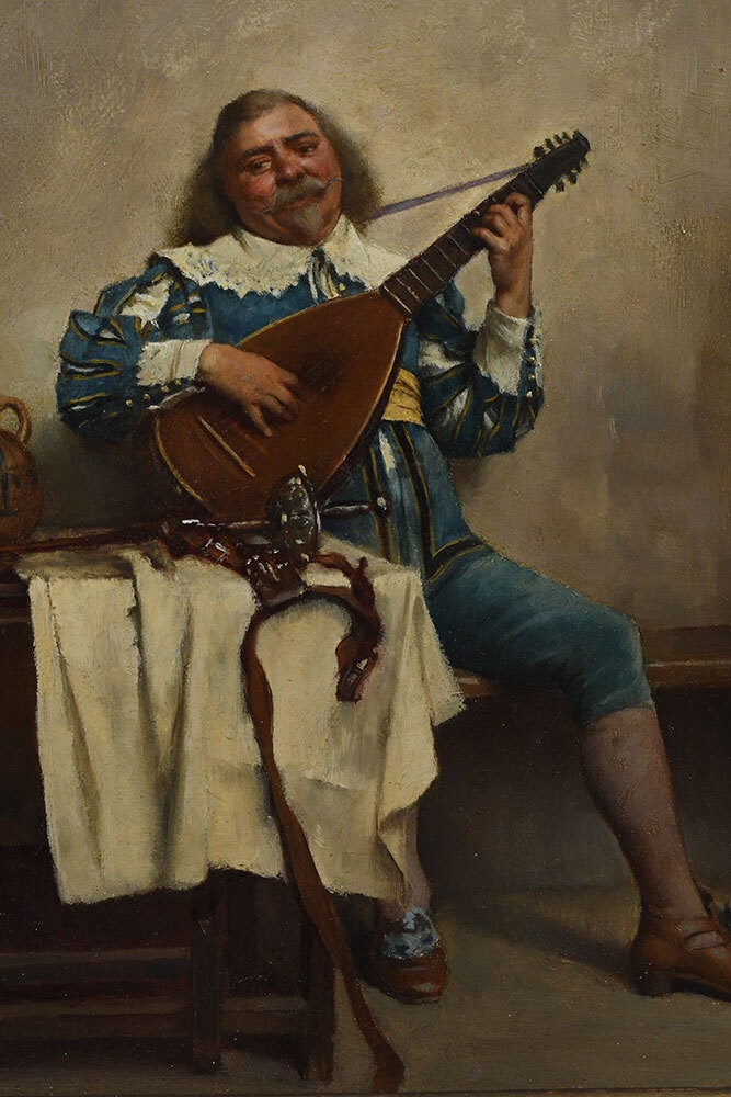 William Hayward Breakspeare | Cavalier Playing a Lute | MutualArt