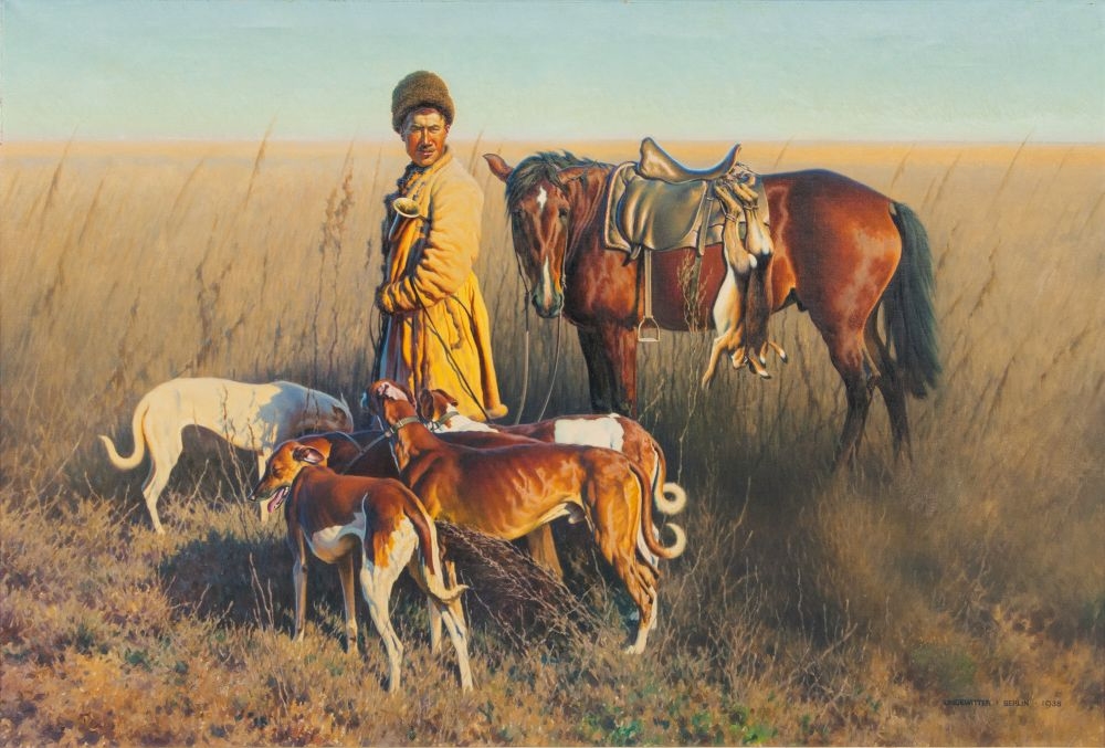 Hugo Ungewitter | Cossack with Dogs (1938) | MutualArt