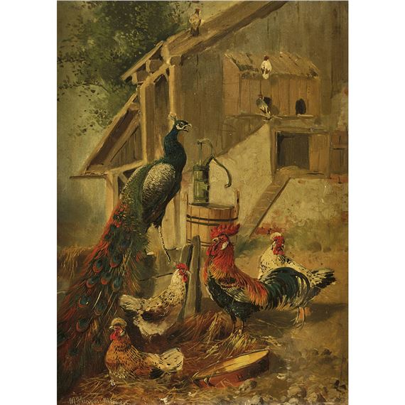 Max Hänger | Pfau im Hühnerhof. | MutualArt