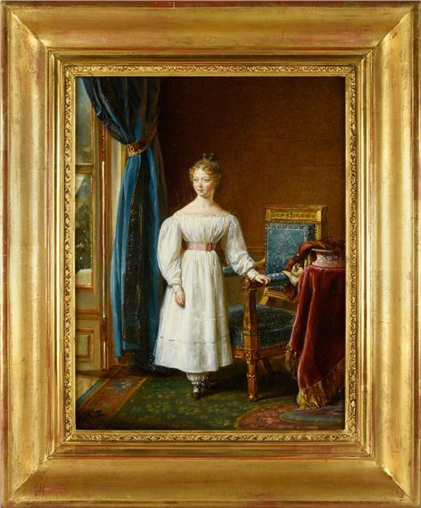Georges Rouget | Portrait of the young princess Louise d'Artois, future ...
