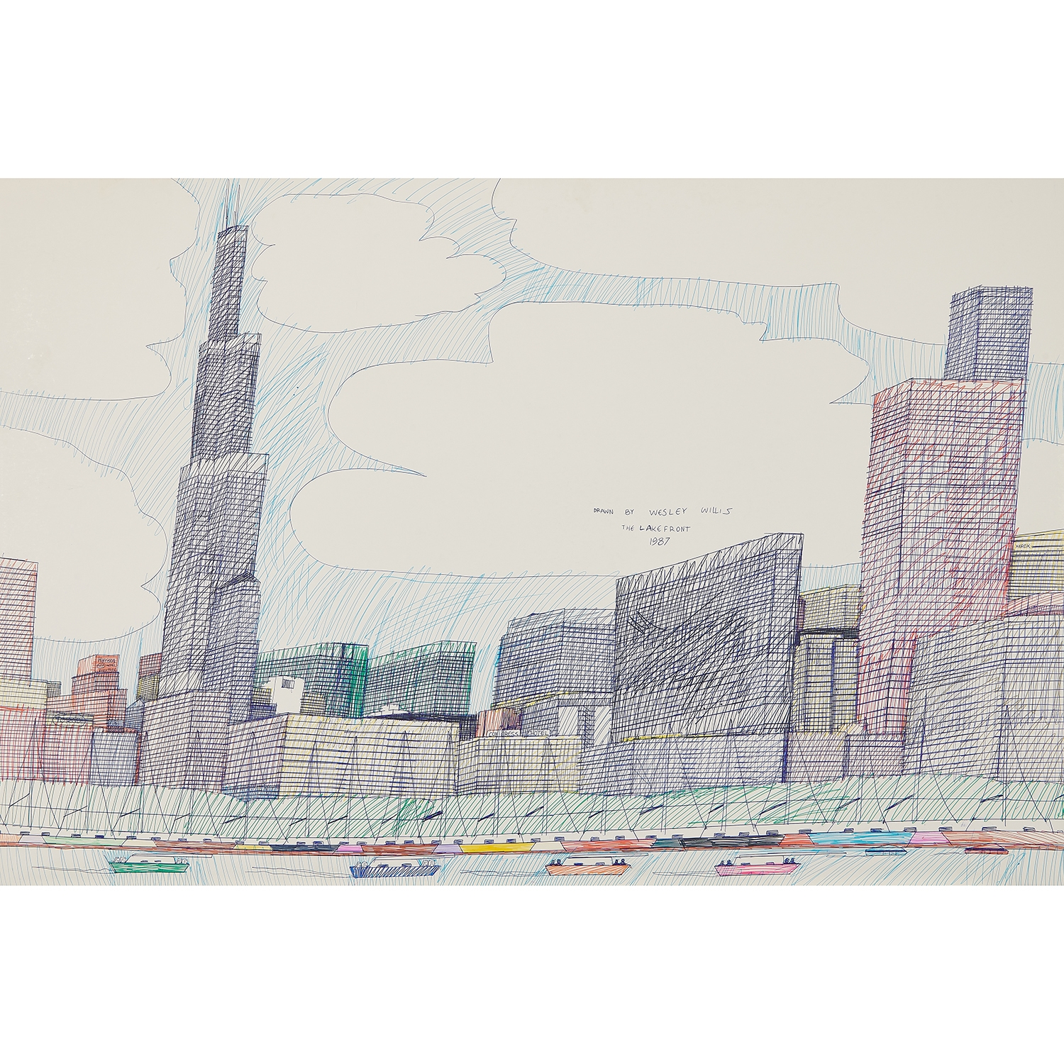Wesley Willis | The Lakefront (1993) | MutualArt