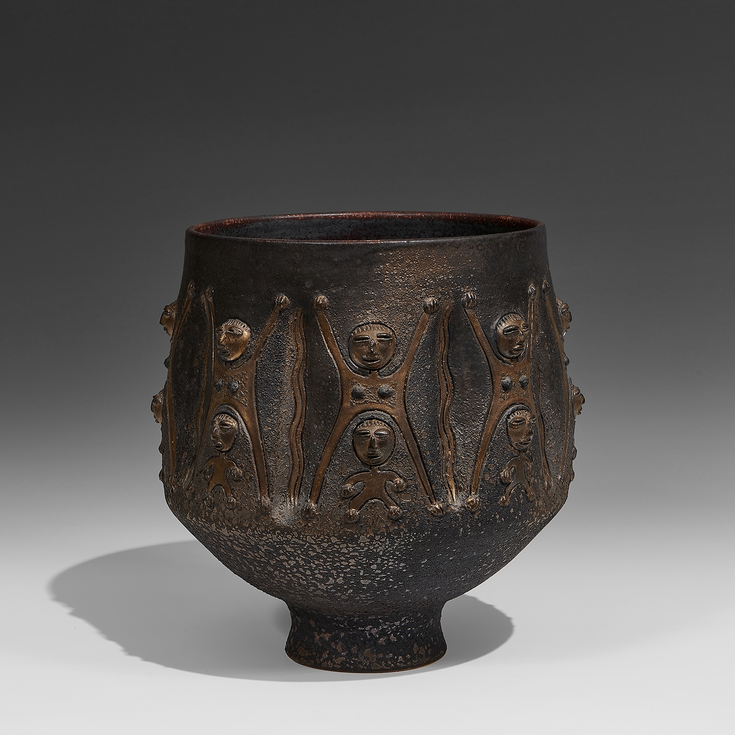 Edwin & Mary Scheier | large vase with figural decoration (1994 ...