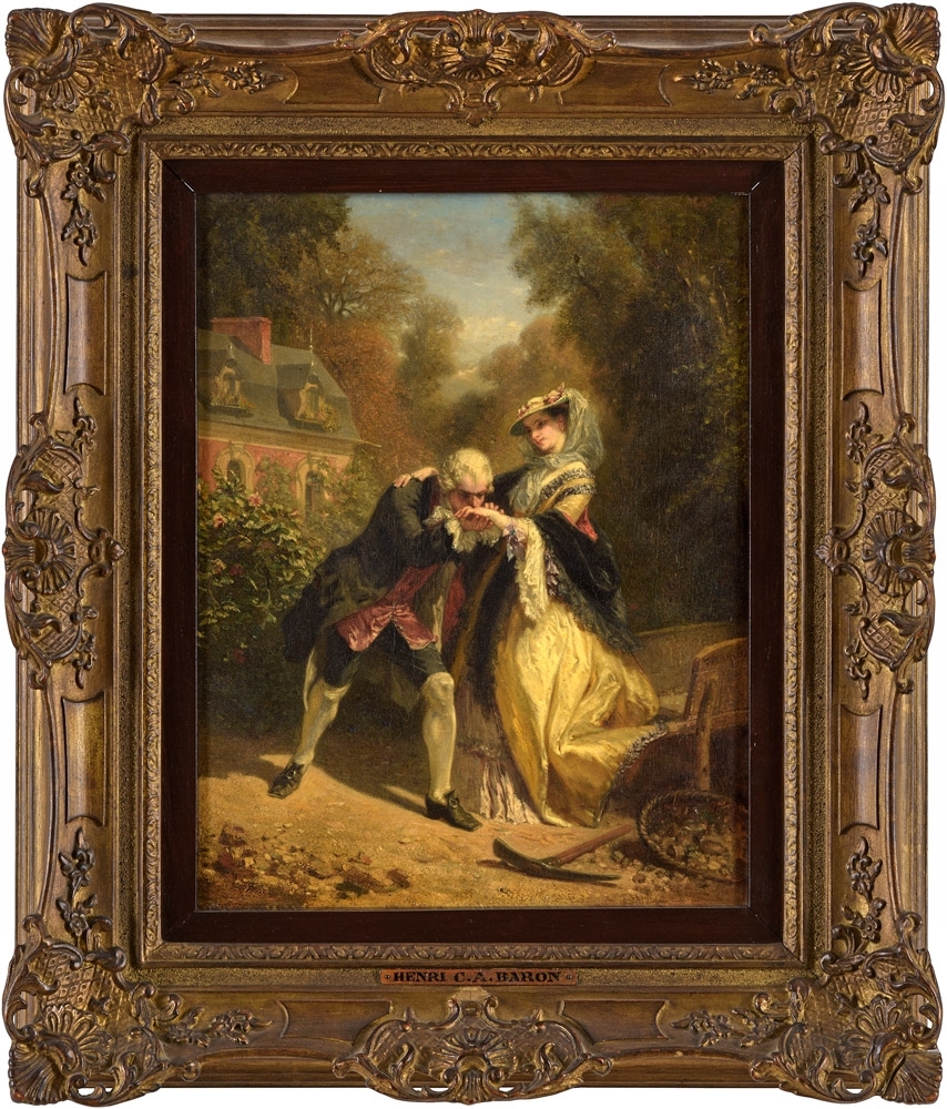Henri Charles Antoine Baron | Lady in a Landscape | MutualArt
