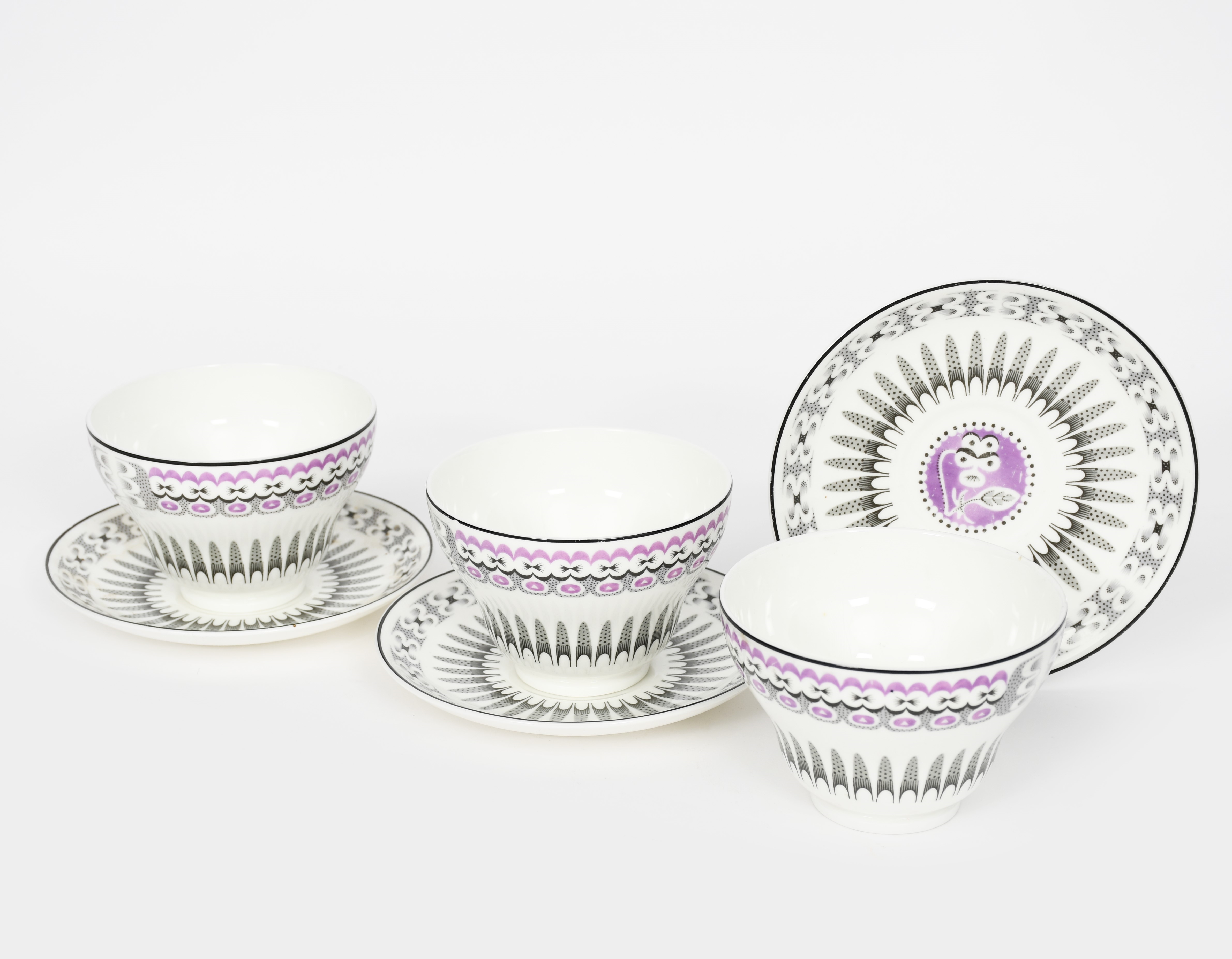 Edward Bawden | Three Wedgwood Orient Line bowls and saucers | MutualArt
