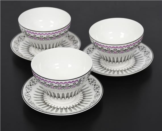 Edward Bawden | Three Wedgwood Orient Line bowls and saucers | MutualArt