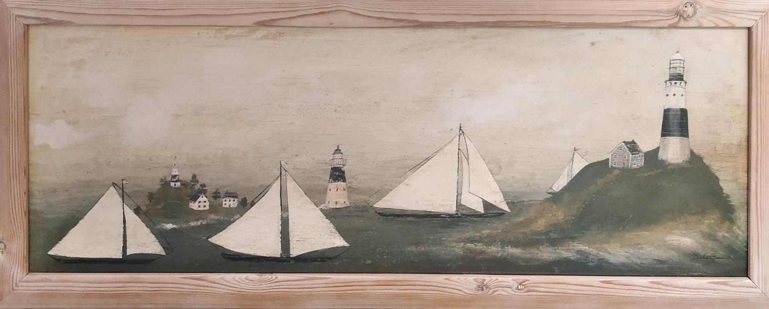 David Carter Brown | 'Boats and Lighthouses' | MutualArt