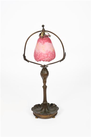 Edward Colonna | An Art Nouveau table lamp with Daum glass shade ...